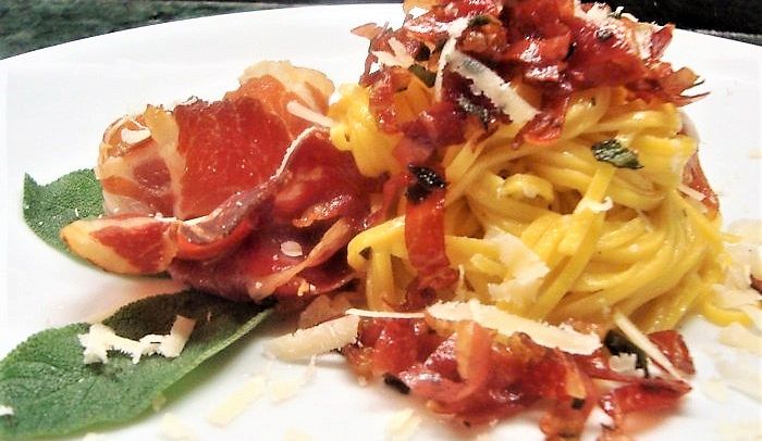 Ricetta Tagliolini con culatello e parmigiano