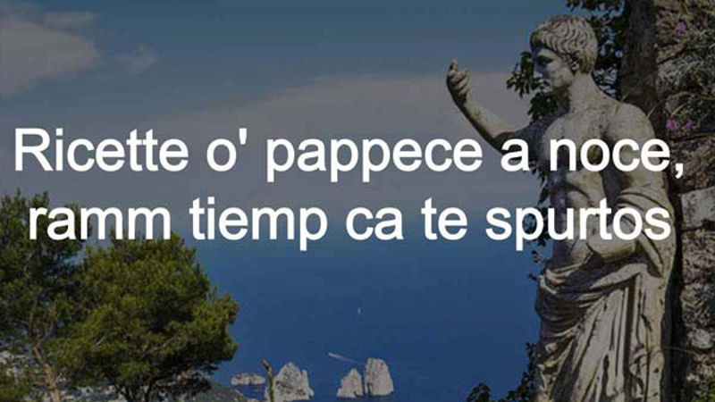 Ricette o pappece a noce, ramm tiemp ca te spurtos: cosa significa?