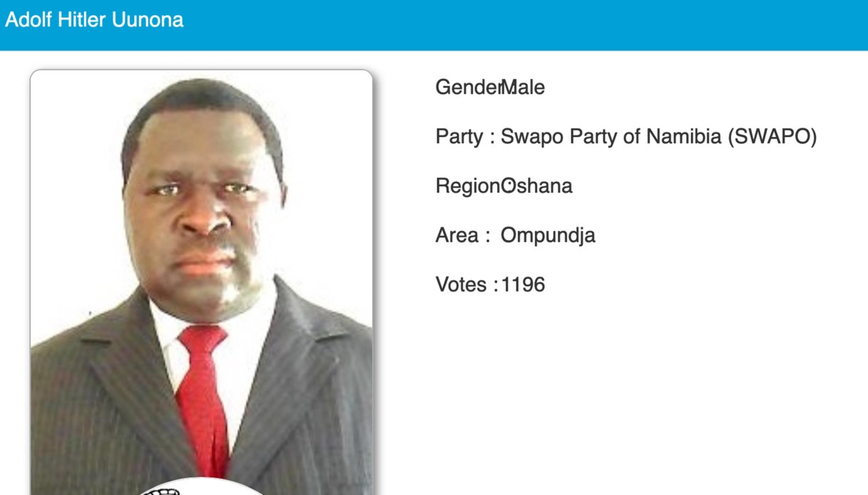 Namibia, 'Adolf Hitler' vince le elezioni comunali