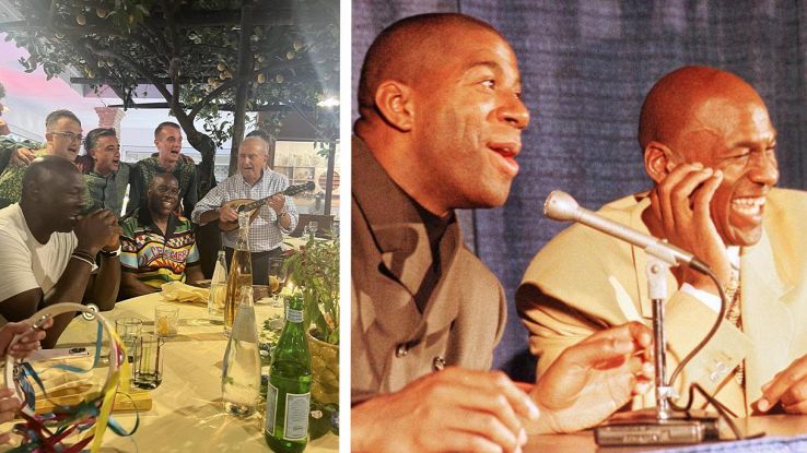 Video di Michael Jordan e Magic Johnson in vacanza a Capri con Samuel ...
