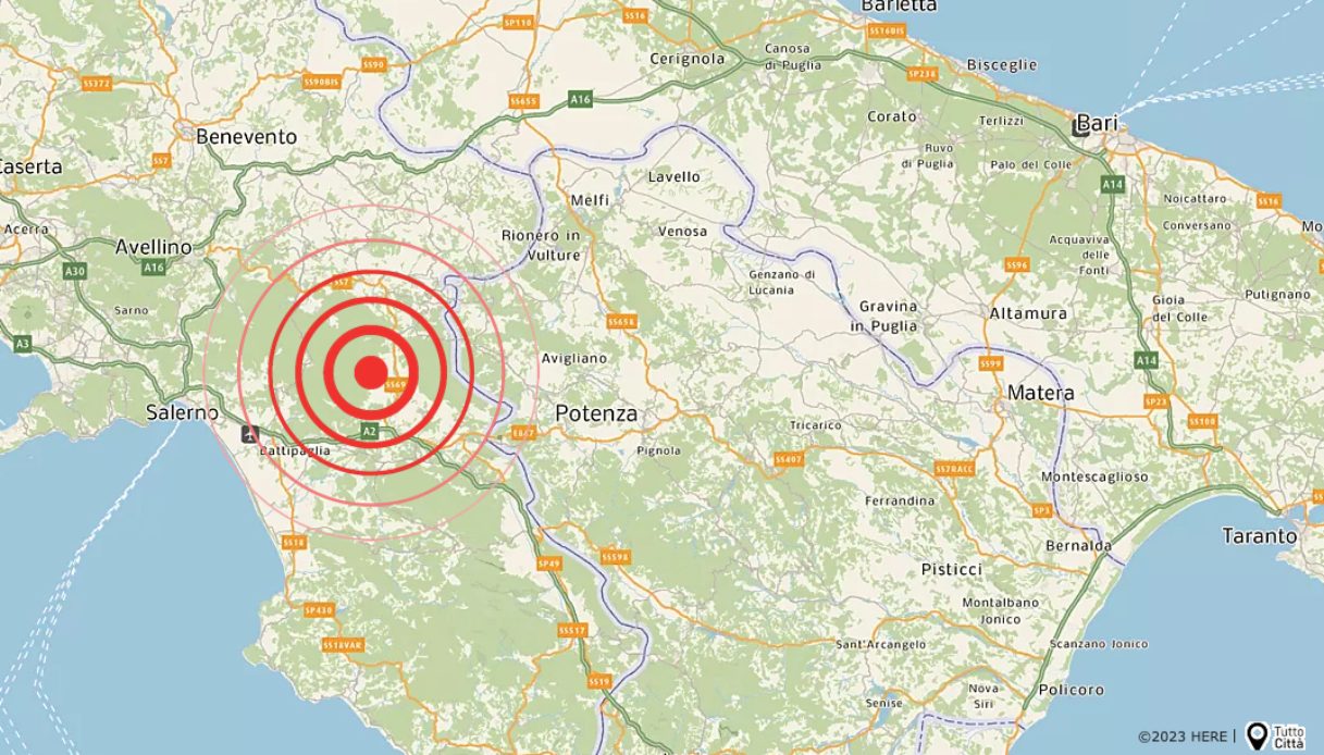 Scossa di terremoto a Laviano tra Salerno e Avellino di magnitudo 3.6 ...