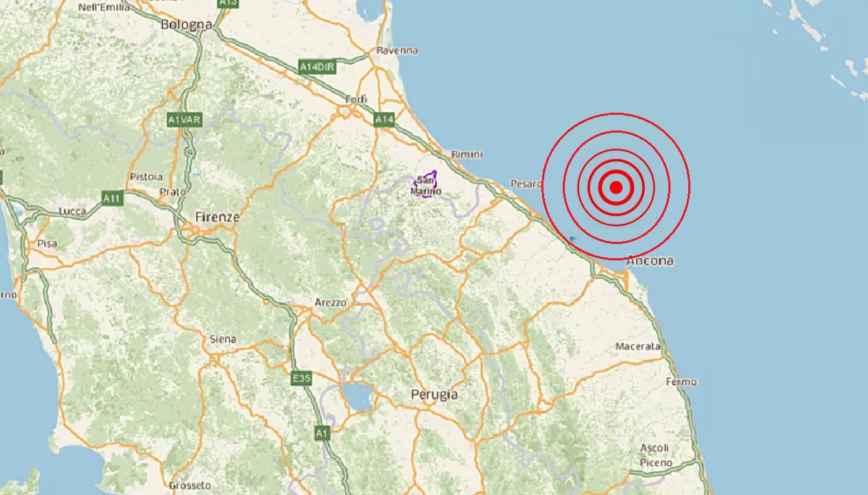 Scossa di terremoto di magnitudo 3 al largo di Senigallia: la ...