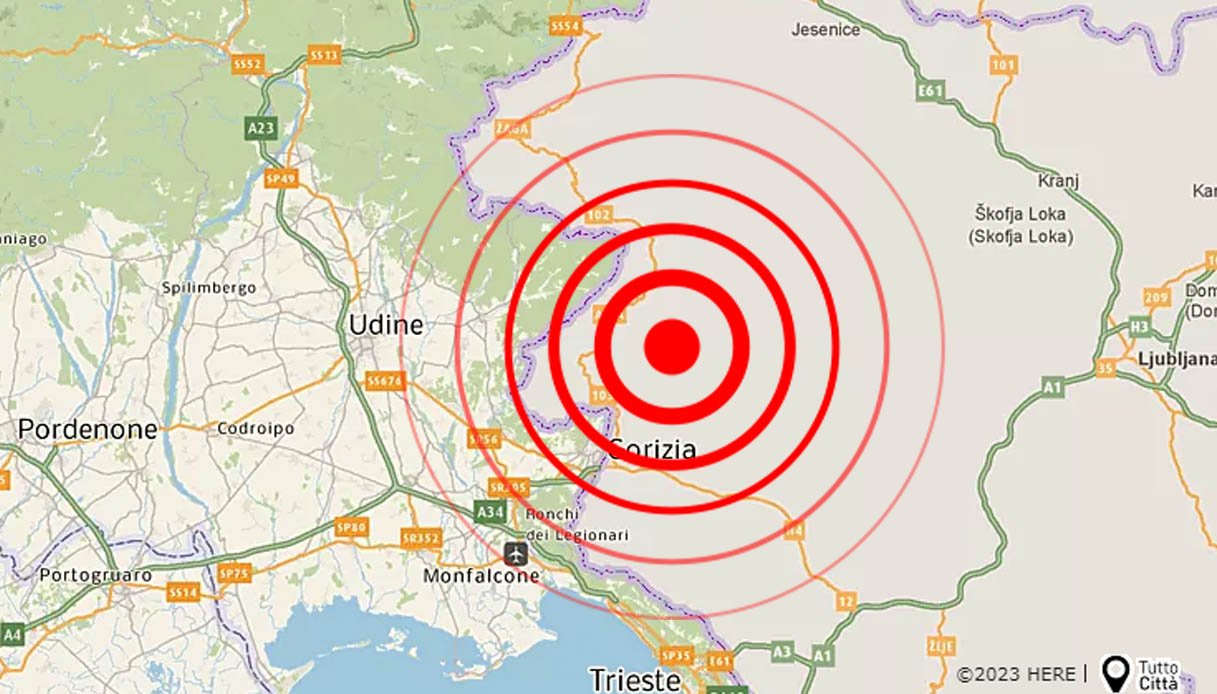 Scosse di terremoto tra Udine e Slovenia, la più forte di magnitudo 3.6 ...