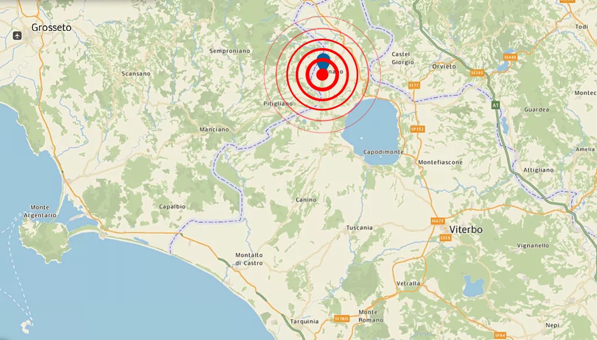 Terremoto a Viterbo, sisma di magnitudo 3.1: paura tra i residenti ...