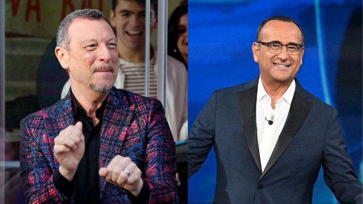 Amadeus telefona a Carlo Conti dopo la notizia di Sanremo 2025, cosa ha ...