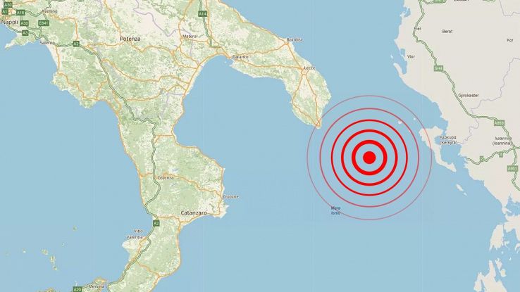 Terremoto nel Mar Ionio al largo della Grecia, scossa di magnitudo 3.8 ...