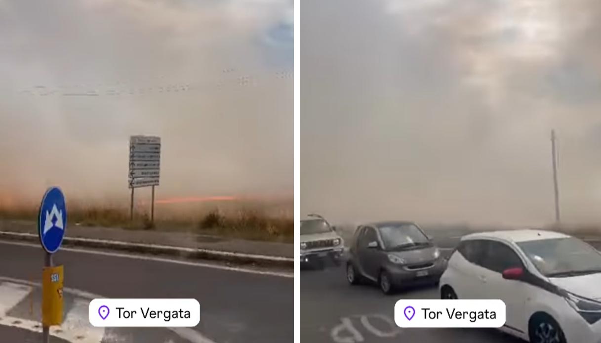 Incendio vicino all'università Tor Vergata di Roma, evacuata la facoltà ...