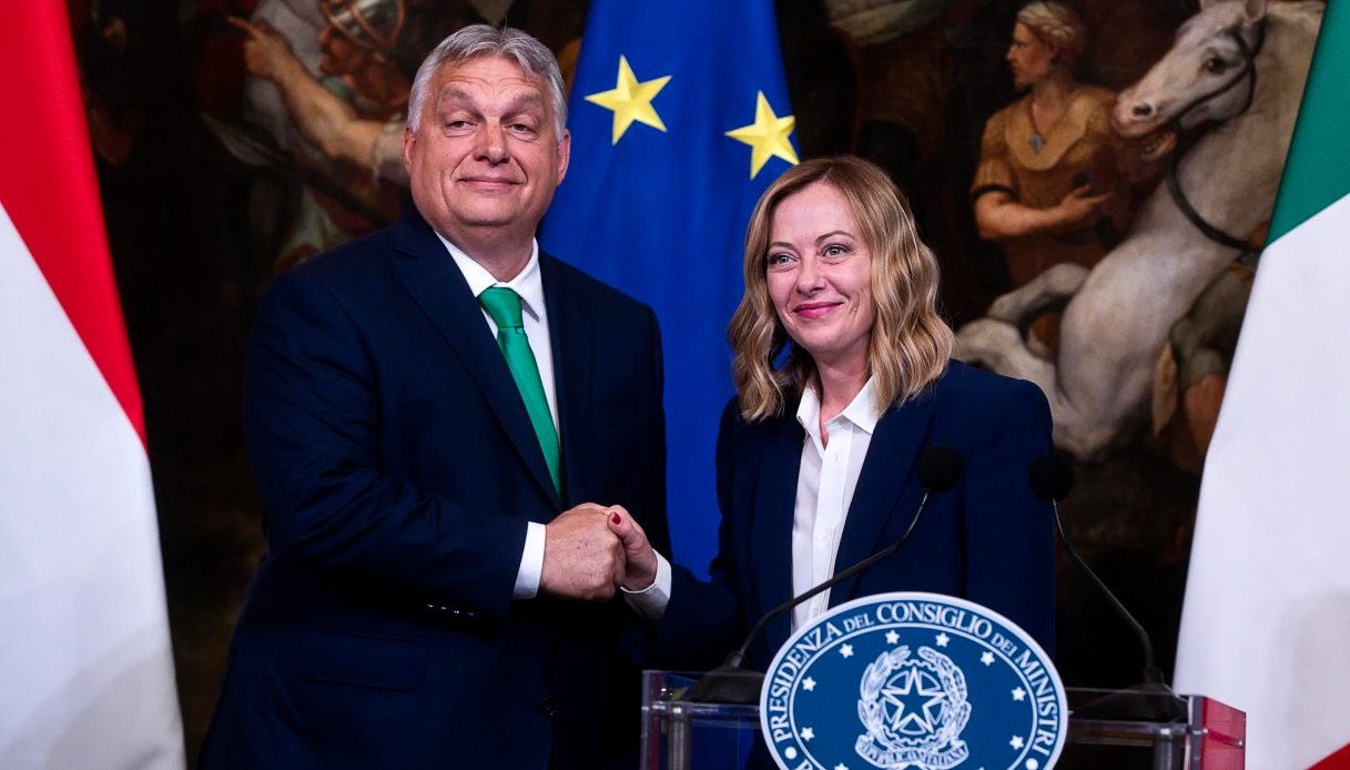 Viktor Orban da Giorgia Meloni a Roma per la presidenza ungherese dell ...