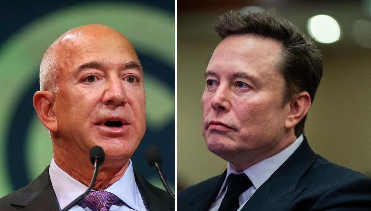 Scontro tra Elon Musk e Jeff Bezos sulla vittoria di Trump, il botta e ...