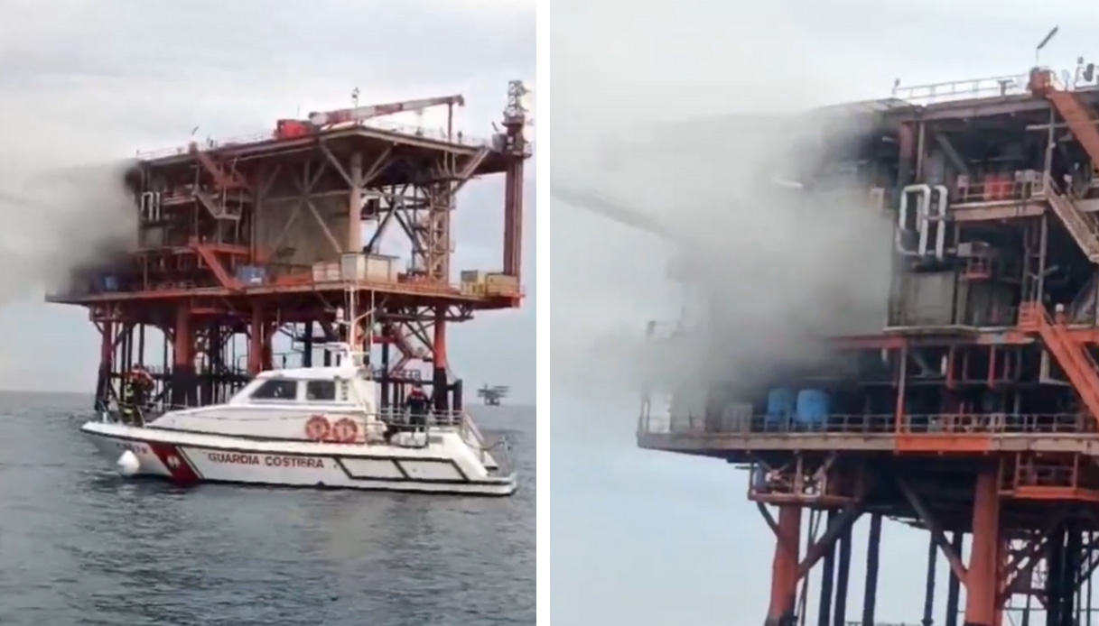 Incendio a Termoli sulla piattaforma petrolifera Rospo Mare B, operai ...