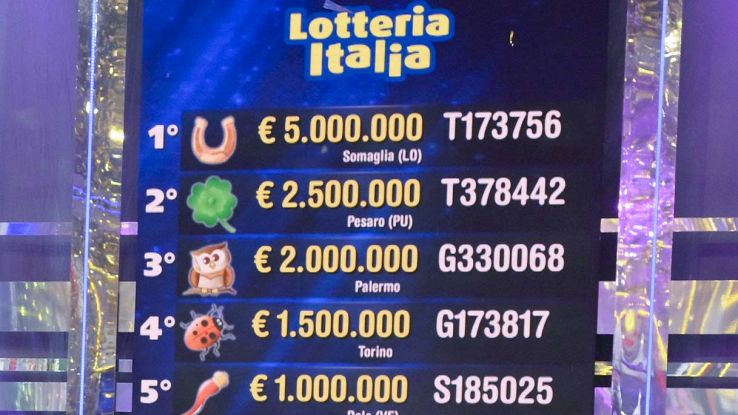 Biglietti vincenti Lotteria Italia 2025: premi di seconda, terza e quarta categoria fino a 10. ...