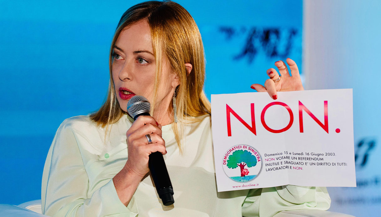Giorgia Meloni torna sul Referendum 2025 e tira fuori il volantino dei ...