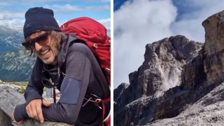 Frana da Cima Falkner sulle Dolomiti di Brenta, paura per Giuseppe ...