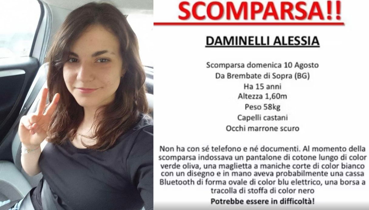 Alessia Daminelli 15enne scomparsa da Brembate di Sopra, l'allarme ...