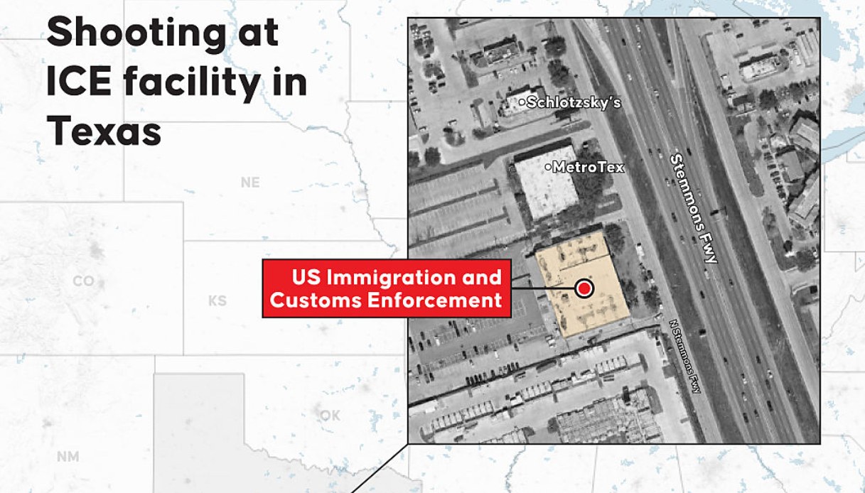 Spari dal tetto verso il centro di detenzione ICE di Dallas, morti due ...
