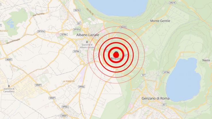 Terremoto ai Castelli Romani, scossa di magnitudo 2,6 con epicentro ad ...