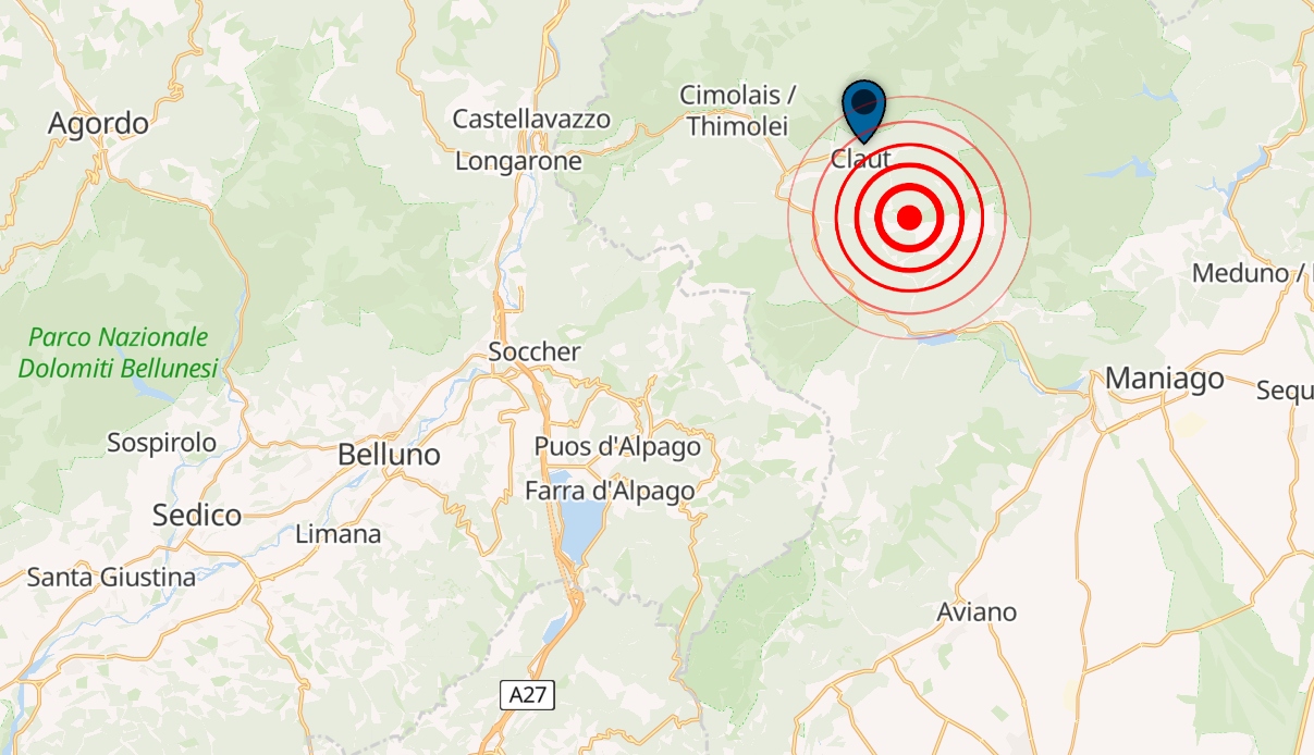Terremoto vicino Pordenone in Friuli di magnitudo 3,1, sentito in una ...