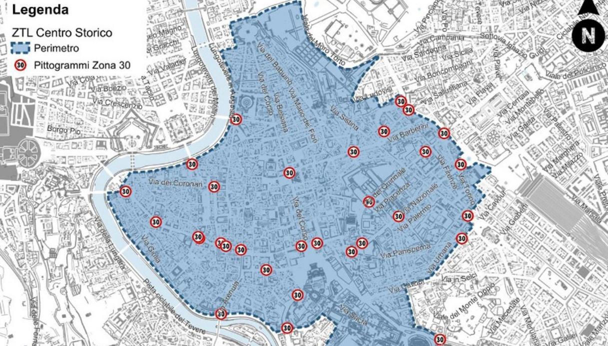 Zona 30 km/h nel centro di Roma dal 15 gennaio ma non solo, l'elenco ...