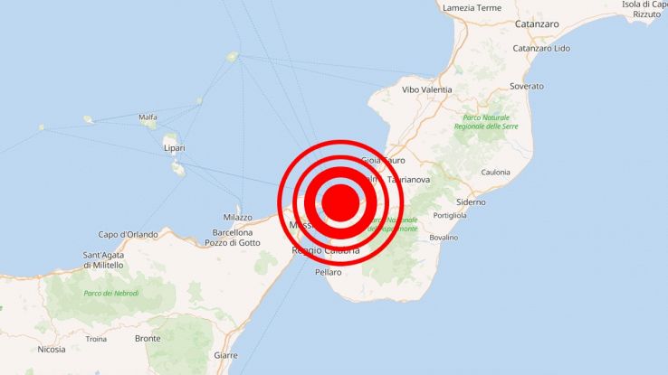 Terremoto a Reggio Calabria e Messina, registrata una magnitudo di 3.1 ...
