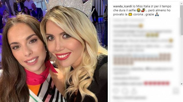 Wanda Nara "ruba" la corona a Miss Italia