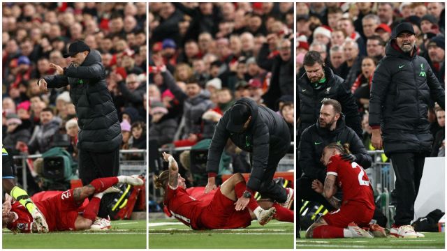 Premier League, Klopp è d'acciaio: si scontra con Tsimikas che si rompe ...