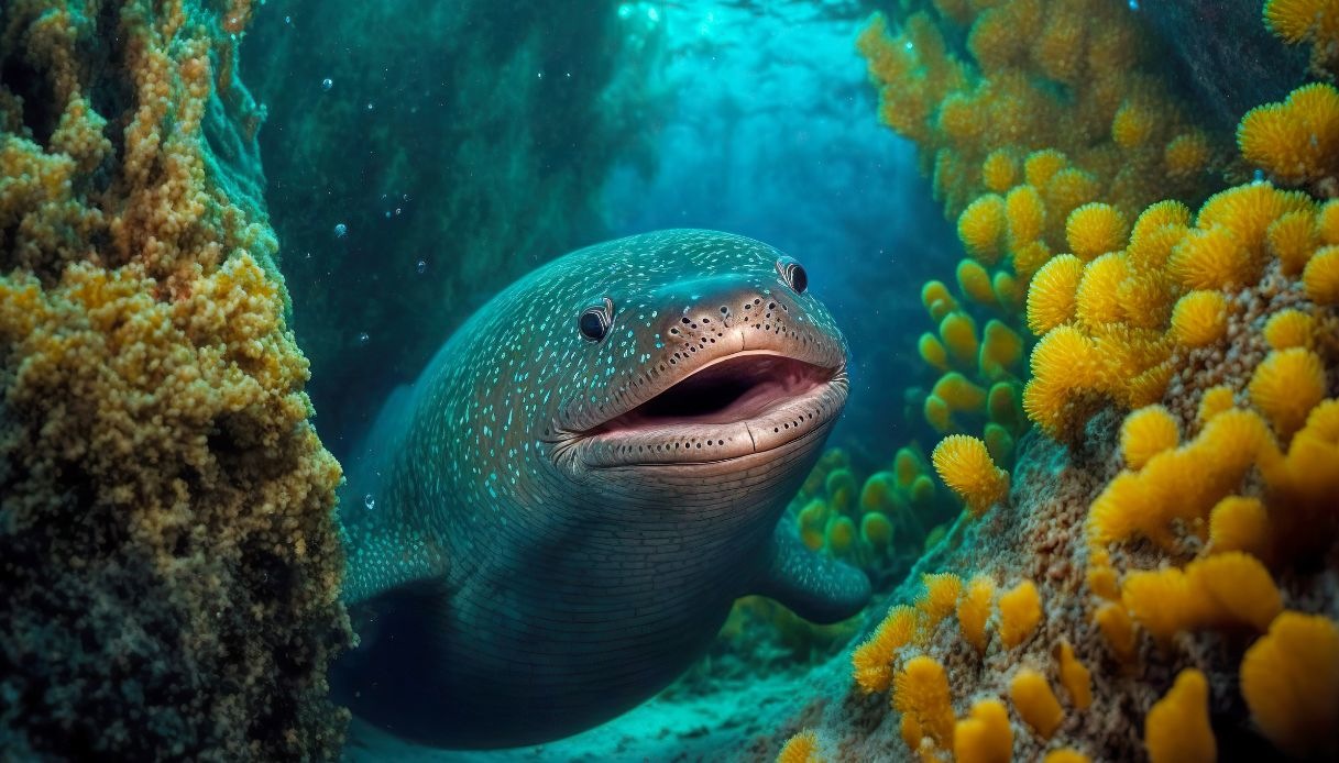 Murena peedatrice, il pesce che attacca sott'acqua