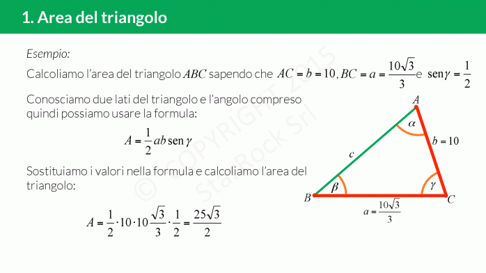 Triangoli: come calcolare l'area e il teorema della corda