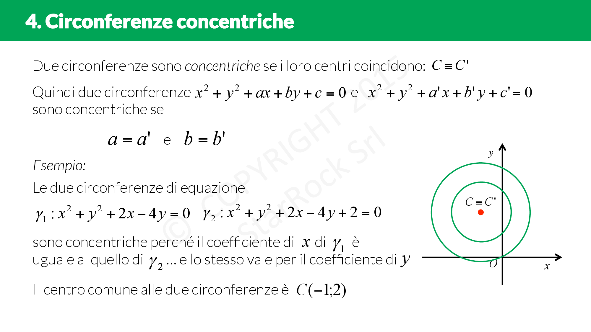 Posizioni reciproche di due circonferenze: tangenti e concentriche