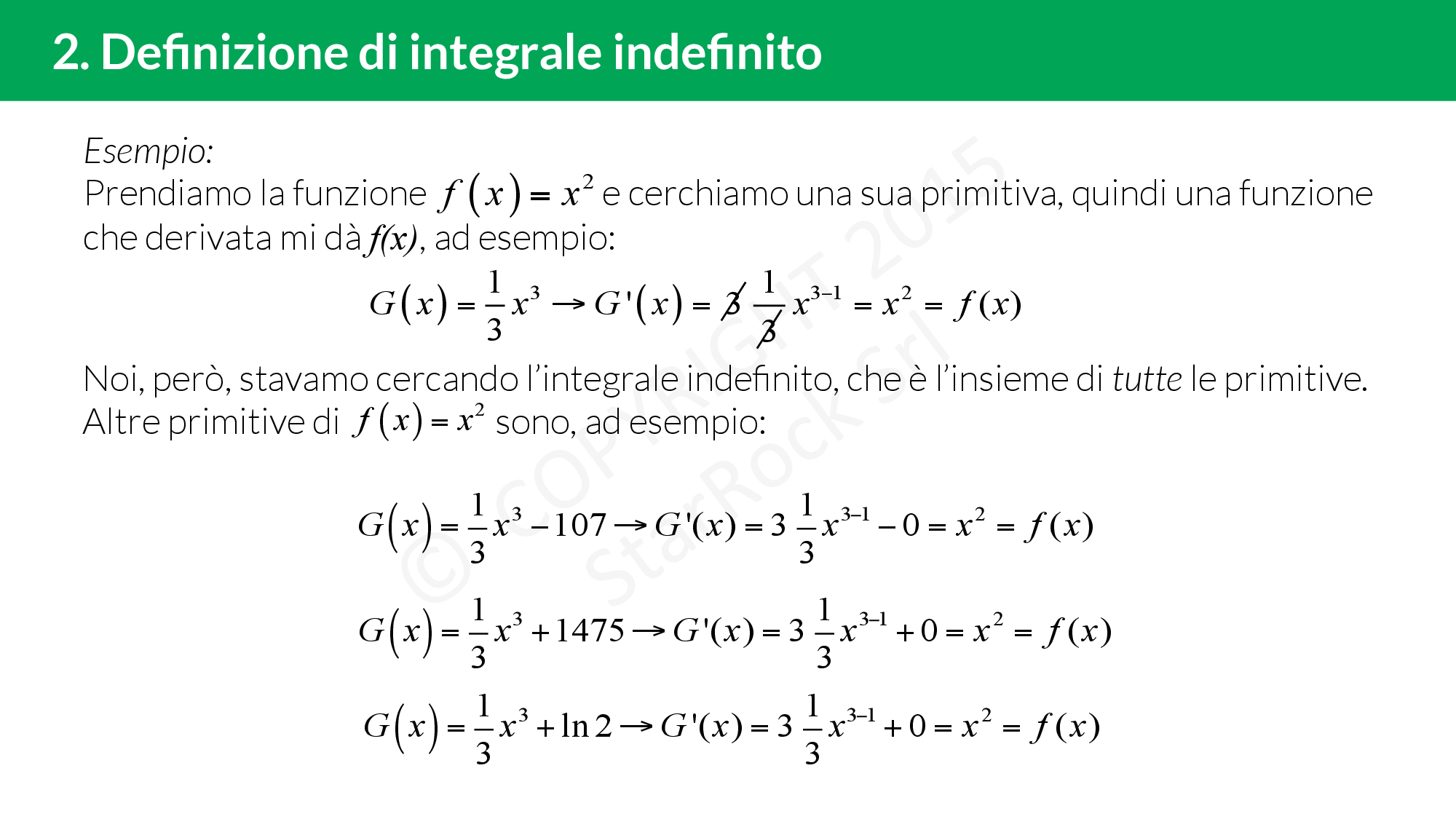 Integrali definiti e indefiniti: definizioni ed esempi