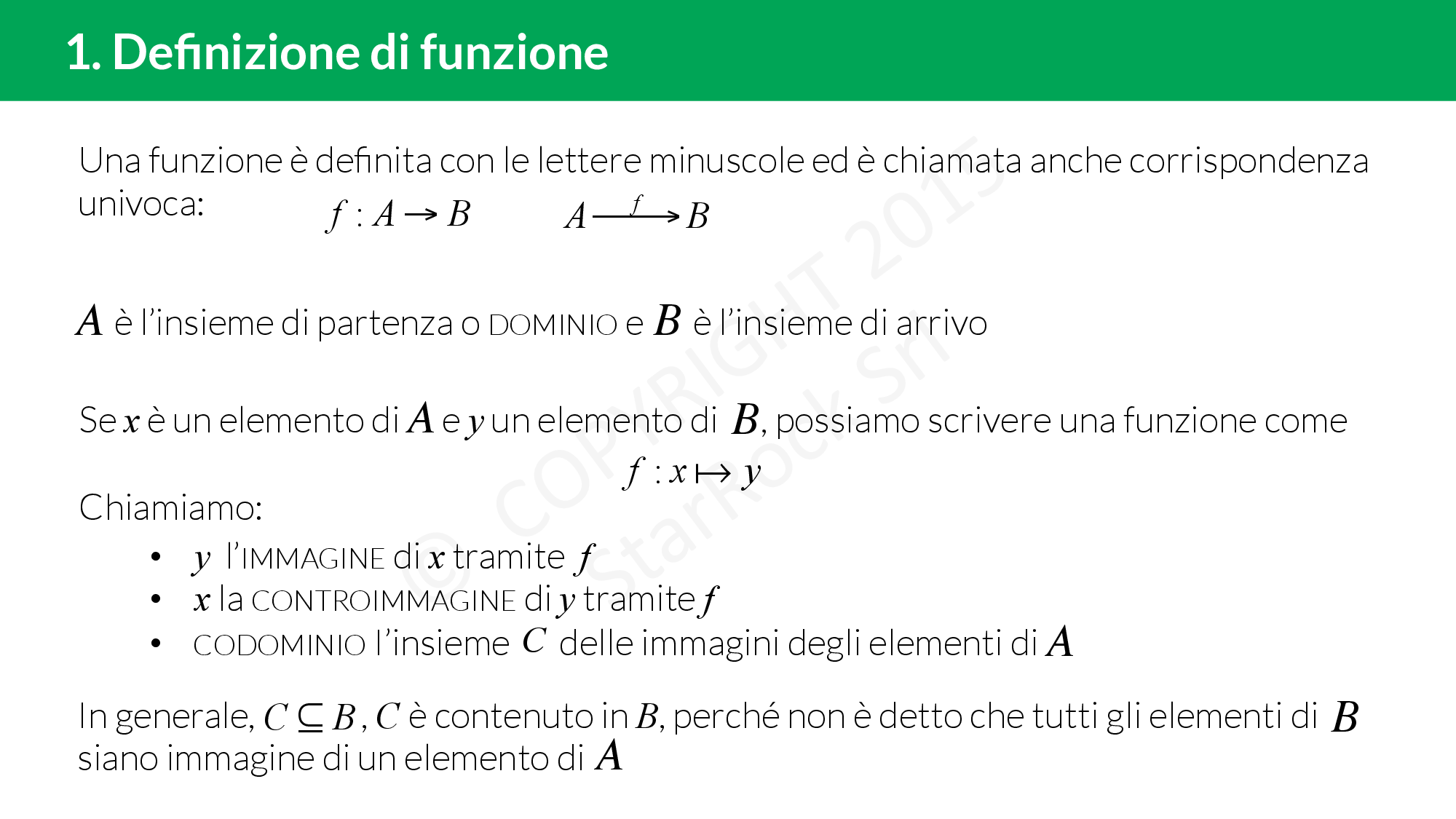 Funzioni numeriche e funzioni definite a tratti