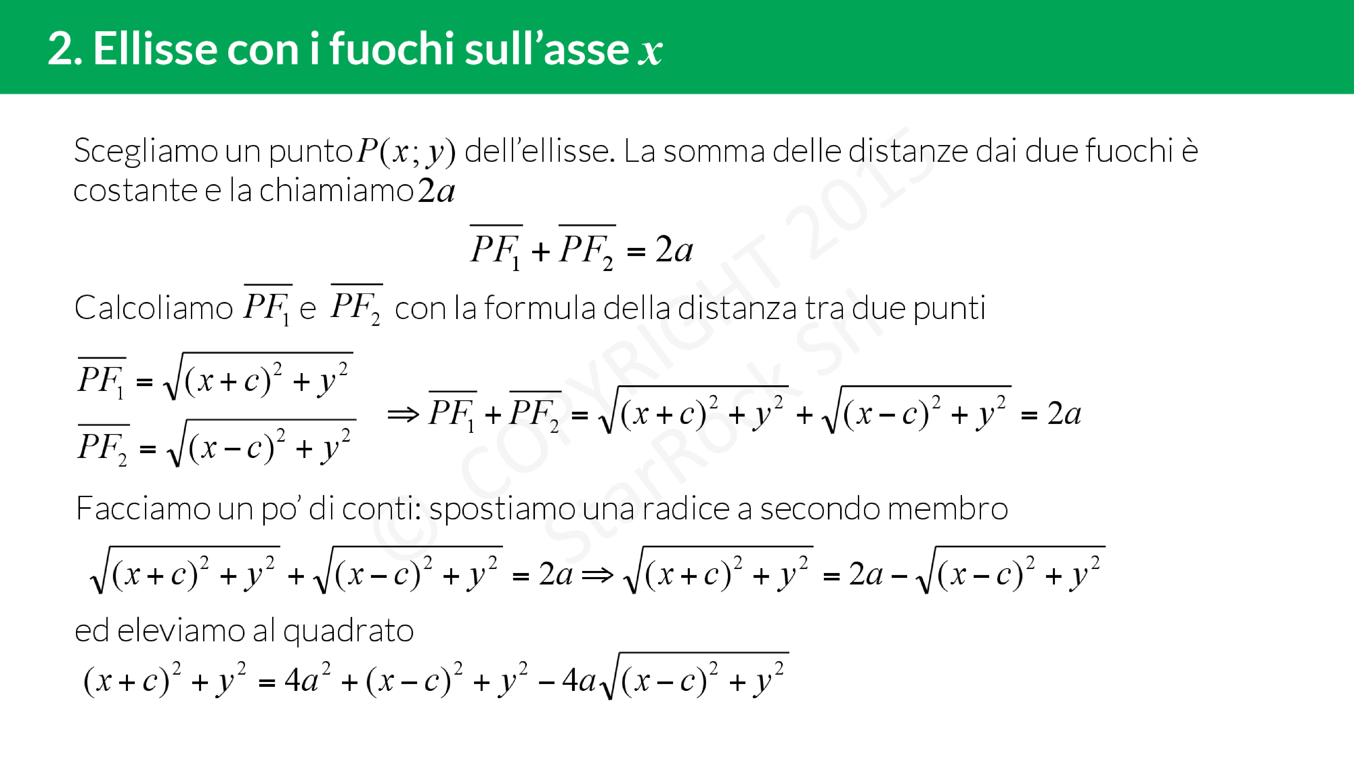 Equazione dell'ellisse: quali sono le caratteristiche