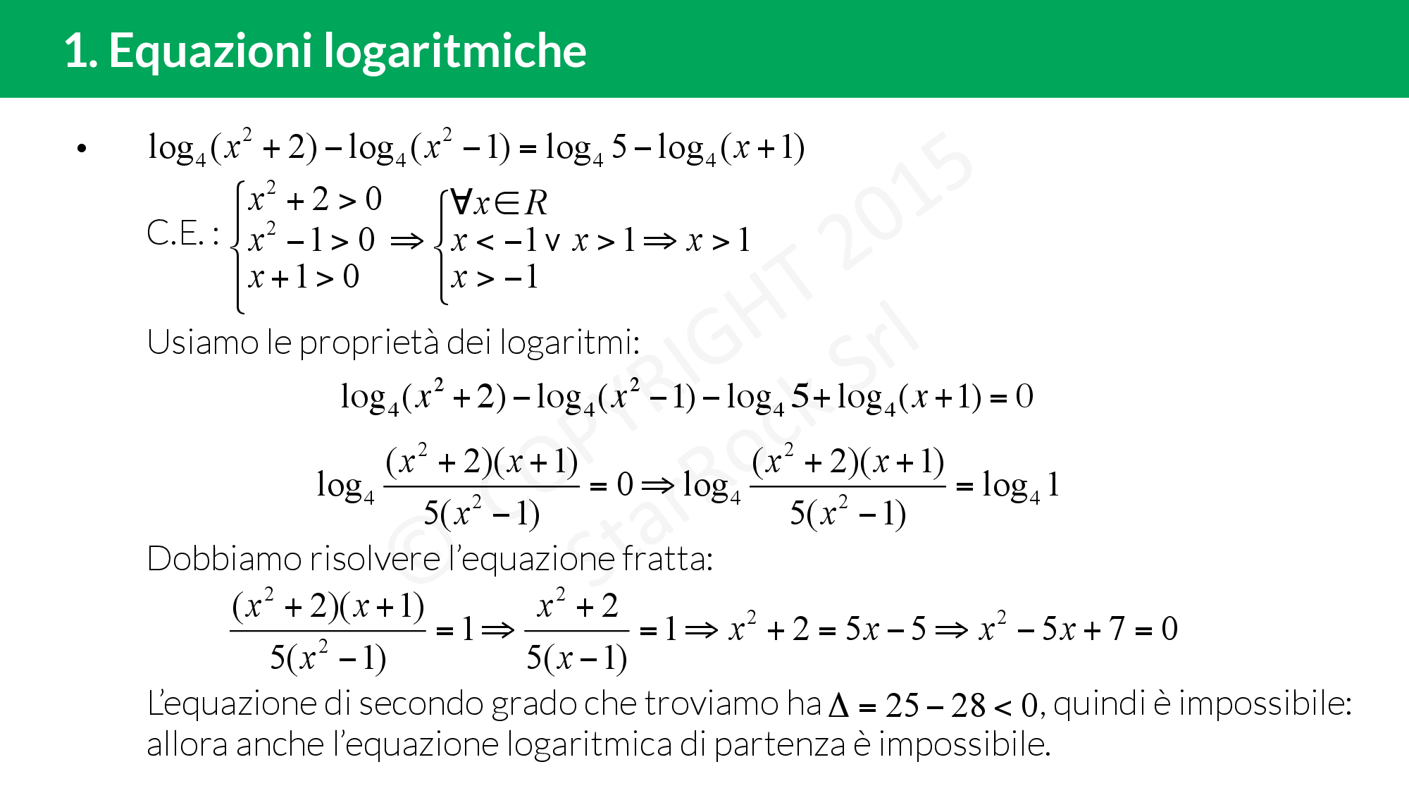 Equazioni logaritmiche: definizione e come risolverle