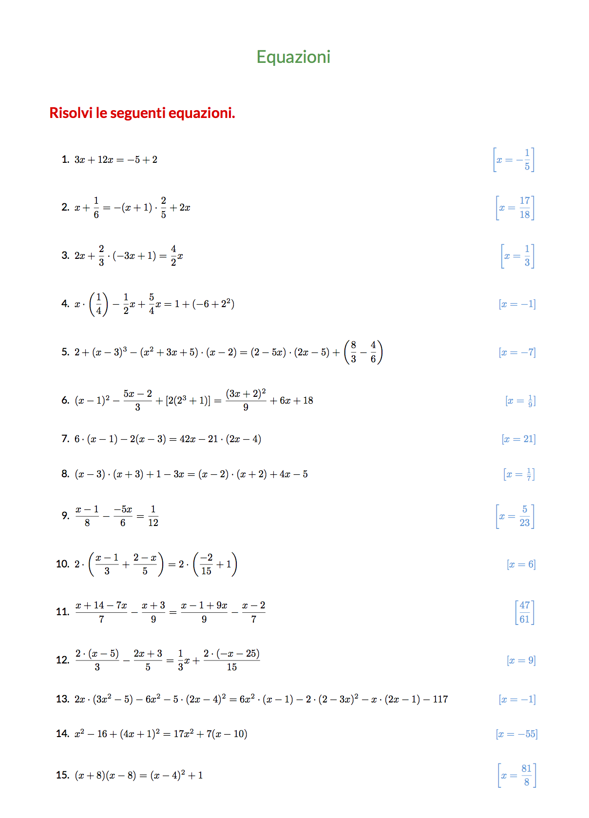 Come si può risolvere un problema usando un'equazione