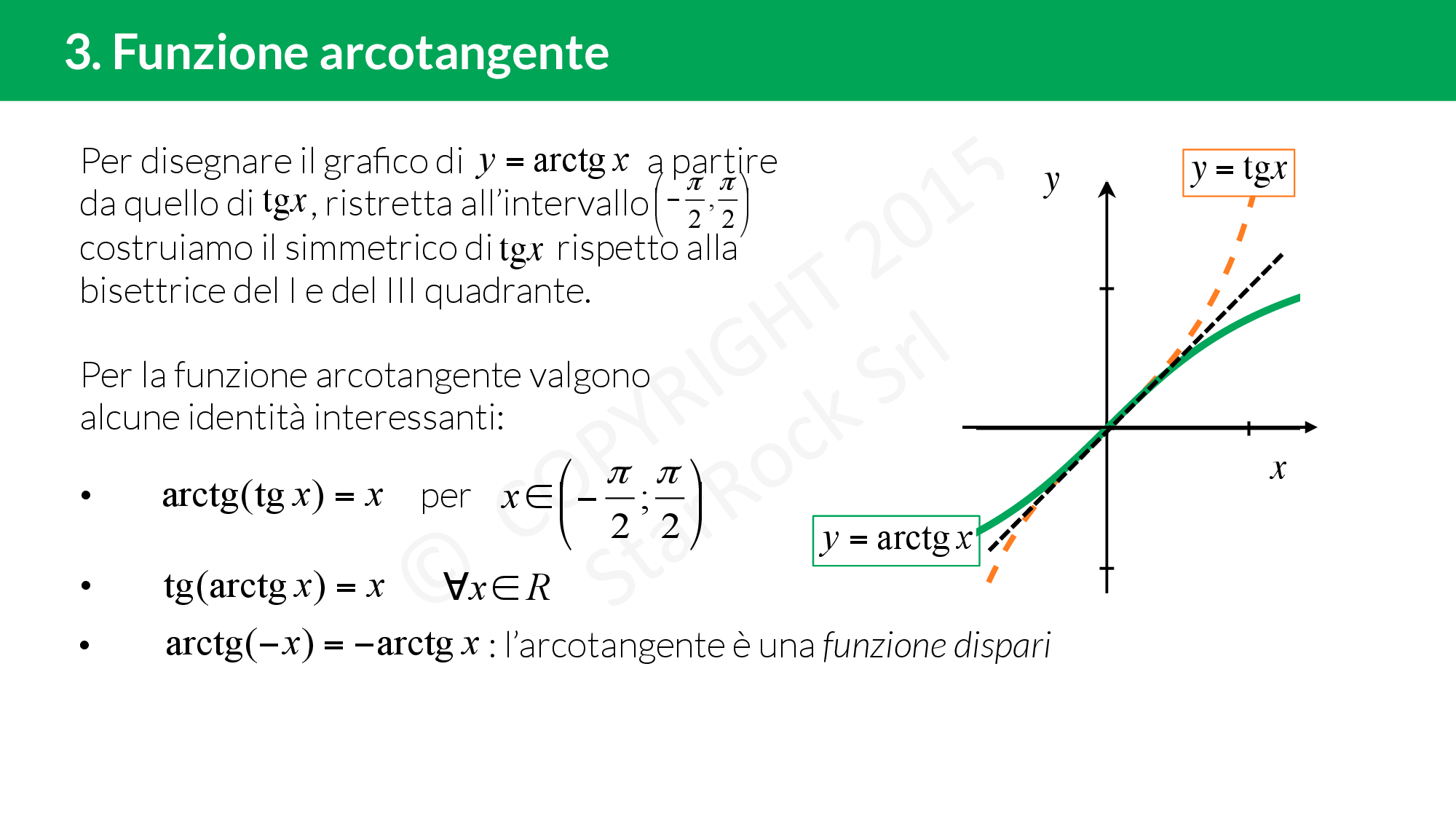 Funzioni goniometriche inverse: definizione