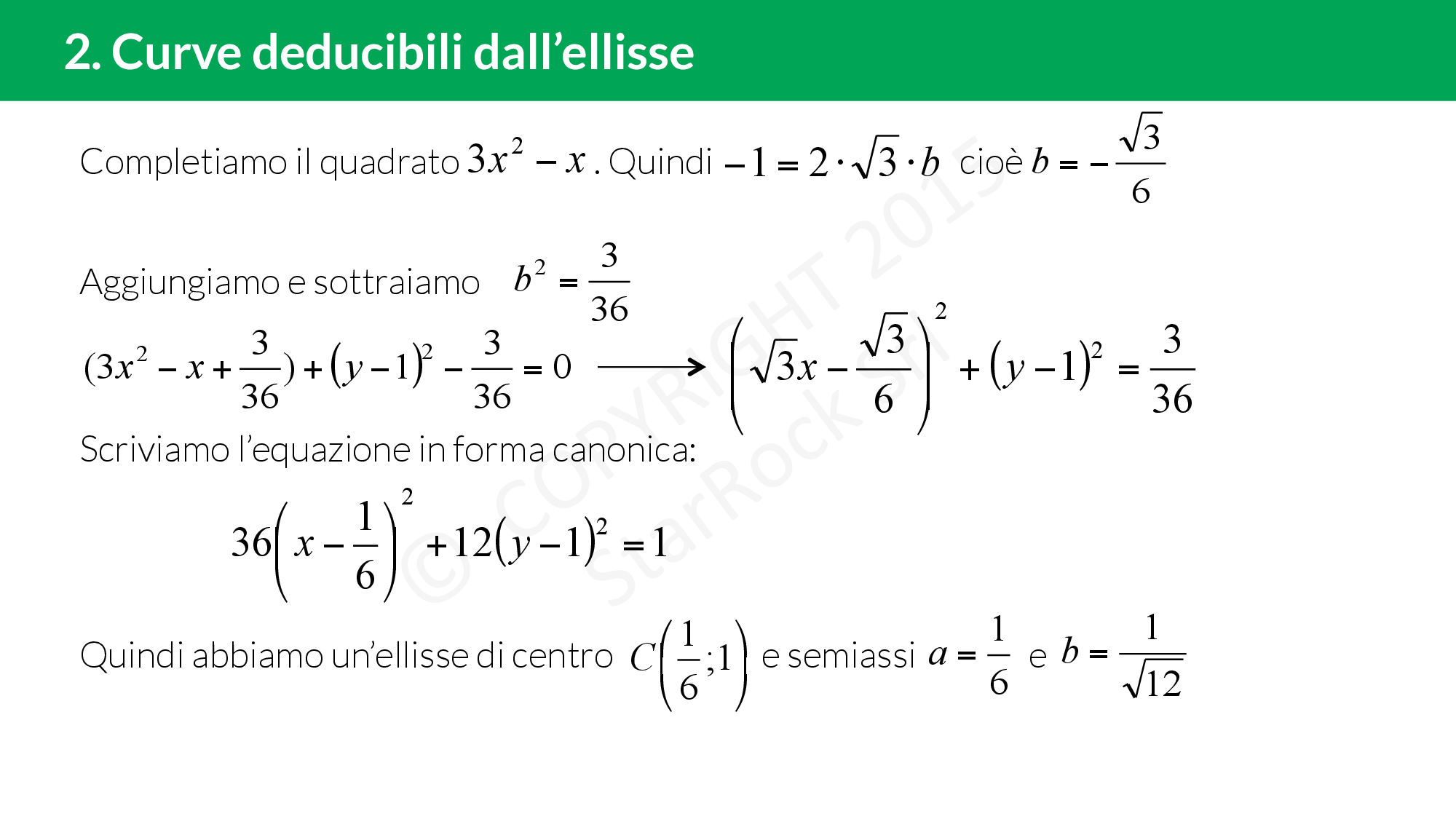 Ellisse: come calcolare l'area e le curve deducibili