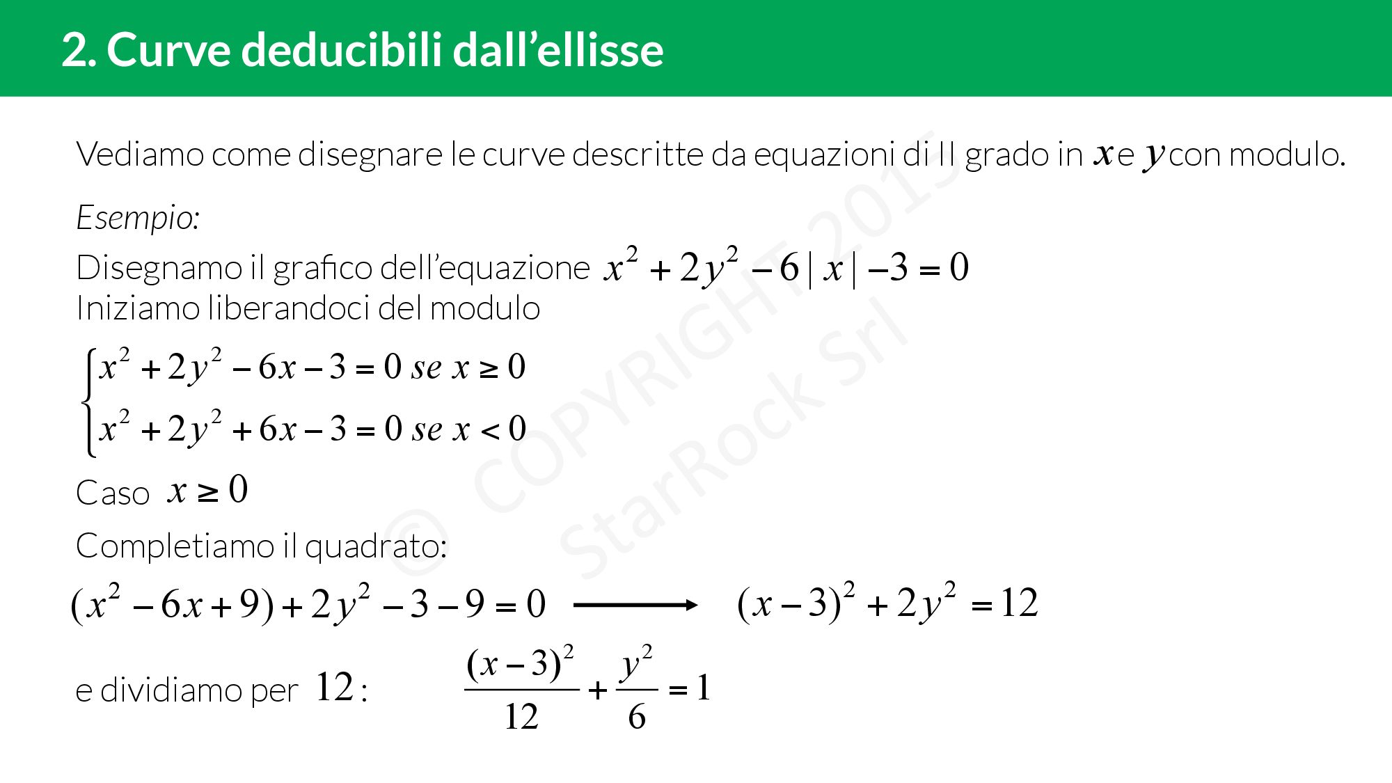 Ellisse: come calcolare l'area e le curve deducibili