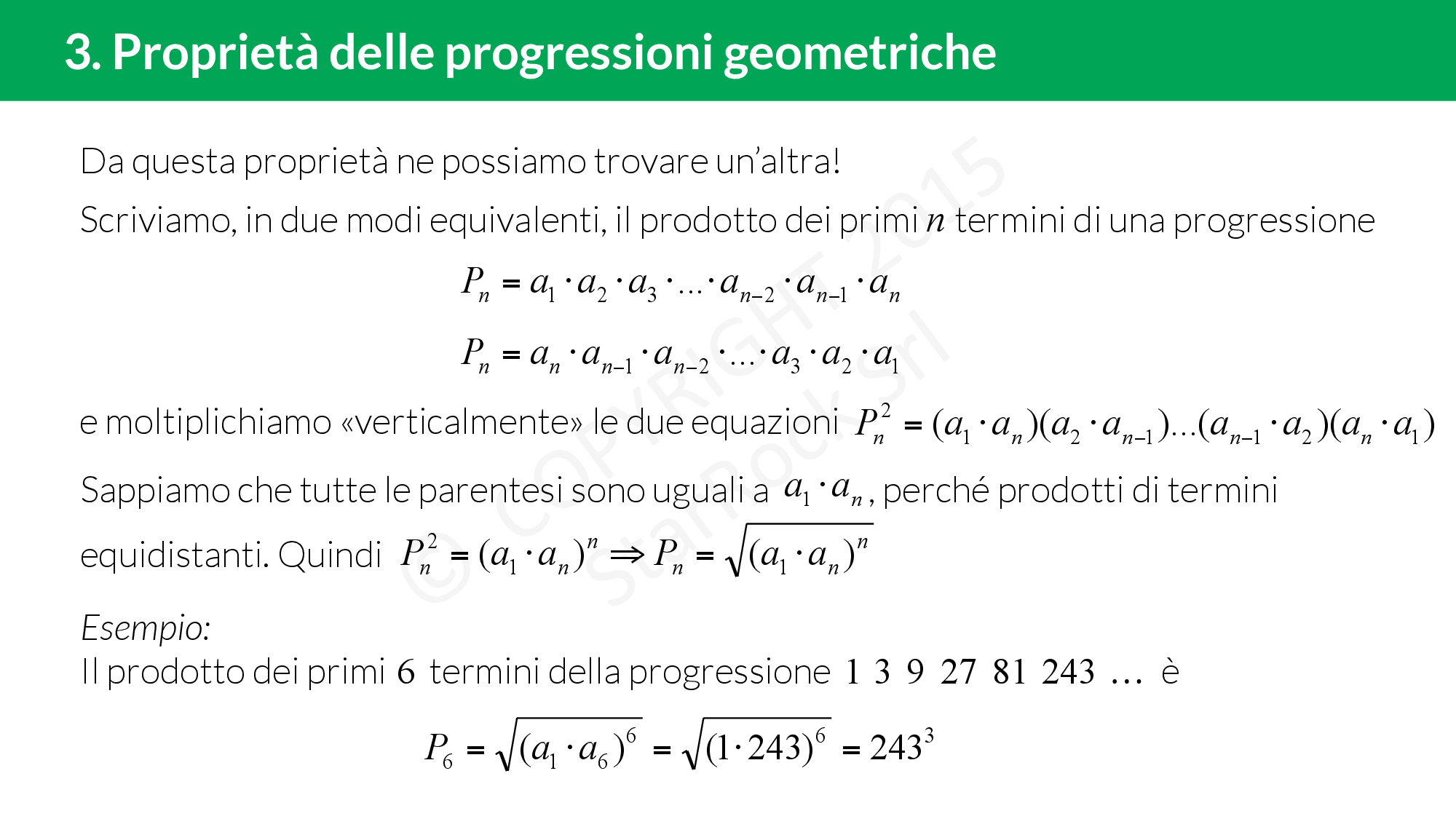 Progressioni geometriche: tutte le relazioni e proprietà