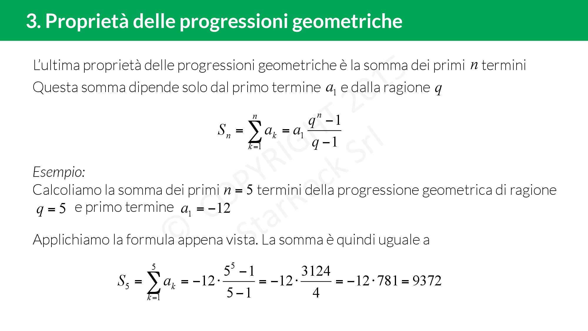 Progressioni geometriche: tutte le relazioni e proprietà