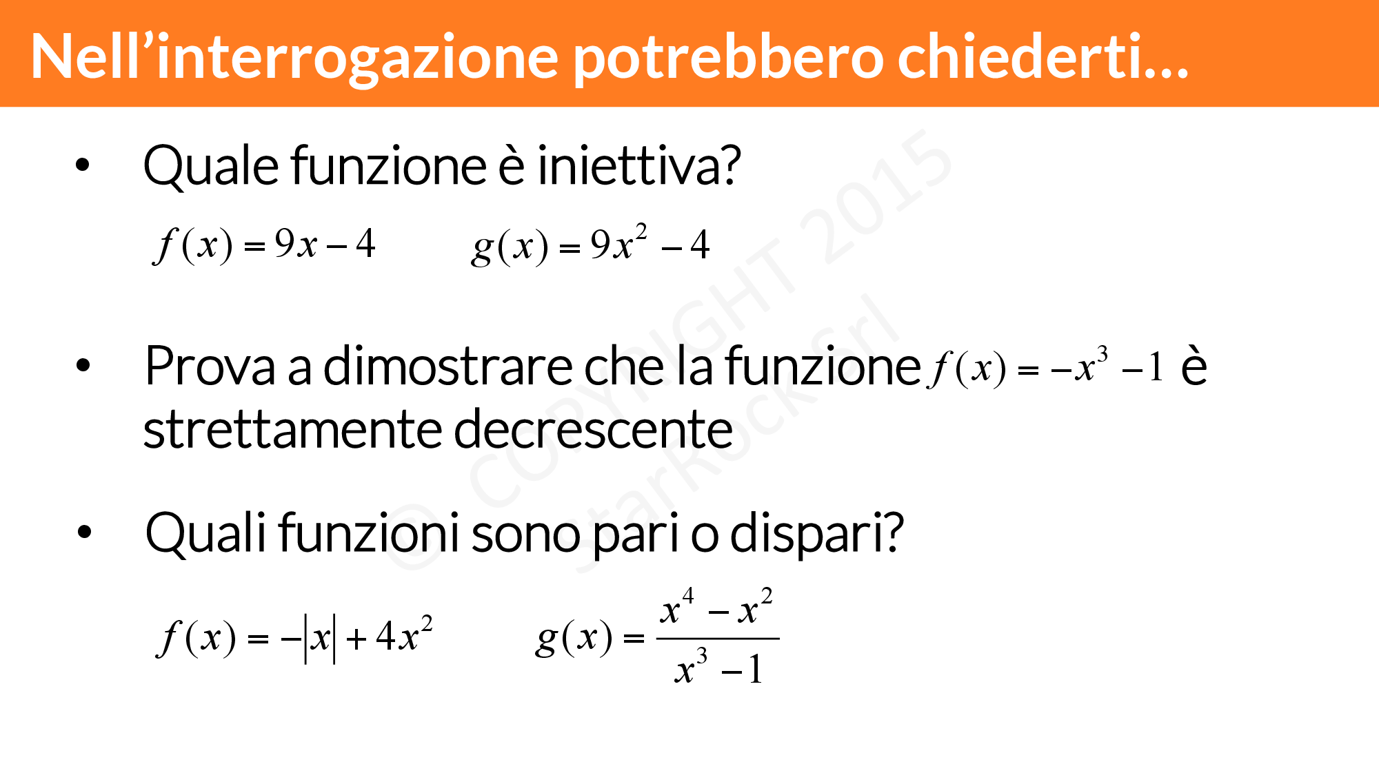 Le funzioni matematiche: definizione e proprietà