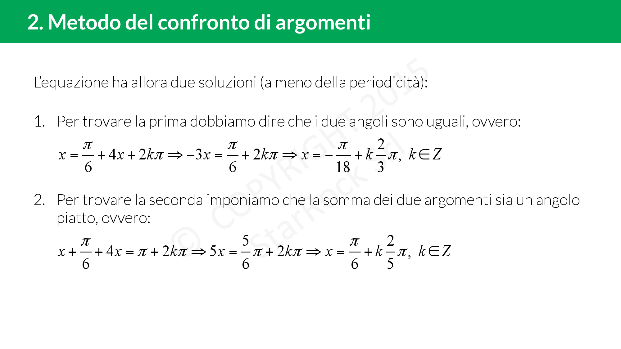 Equazioni goniometriche riconducibili a elementari: metodi