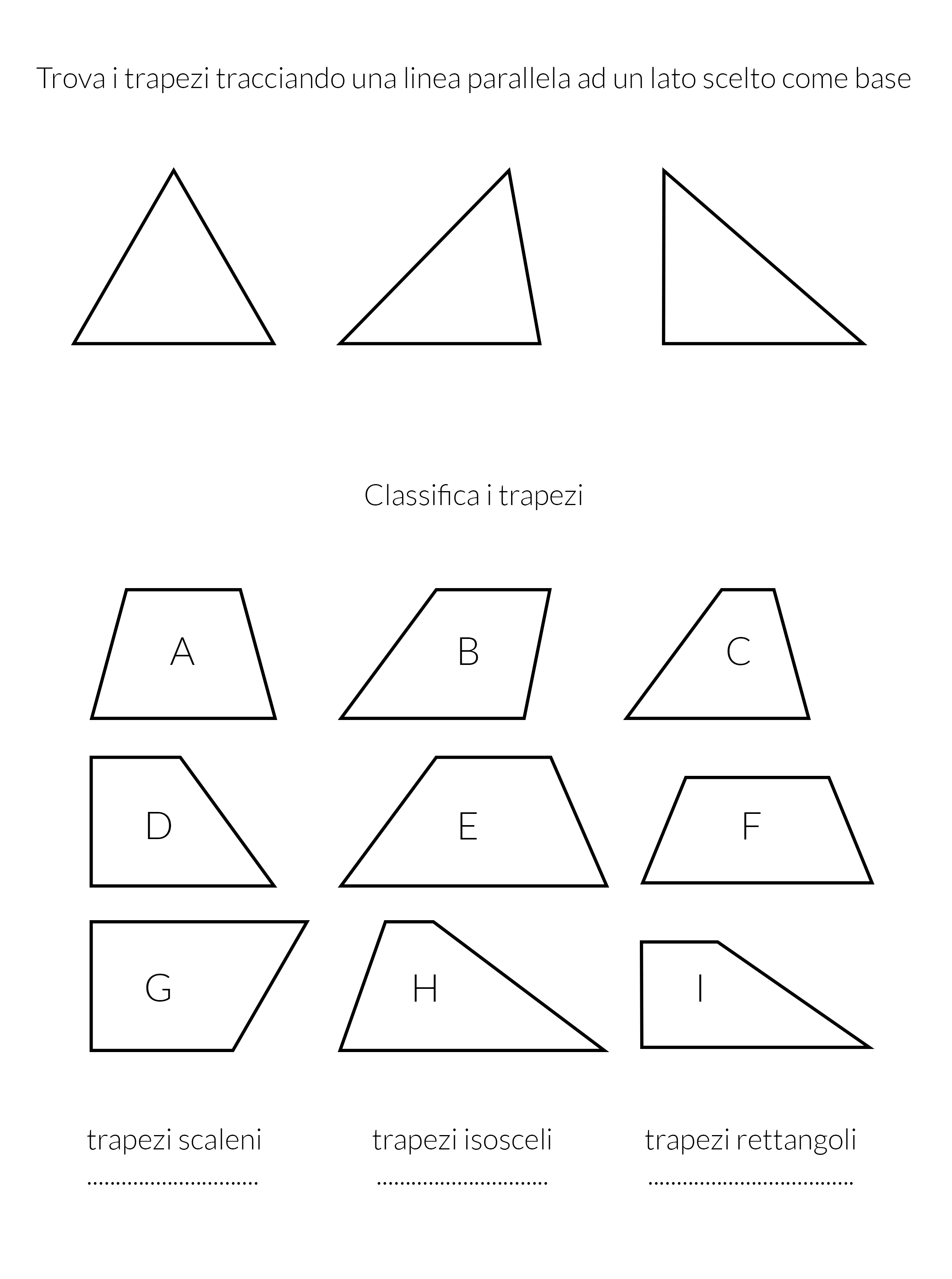 Trapezi: come imparare a disegnarli e a classificarli