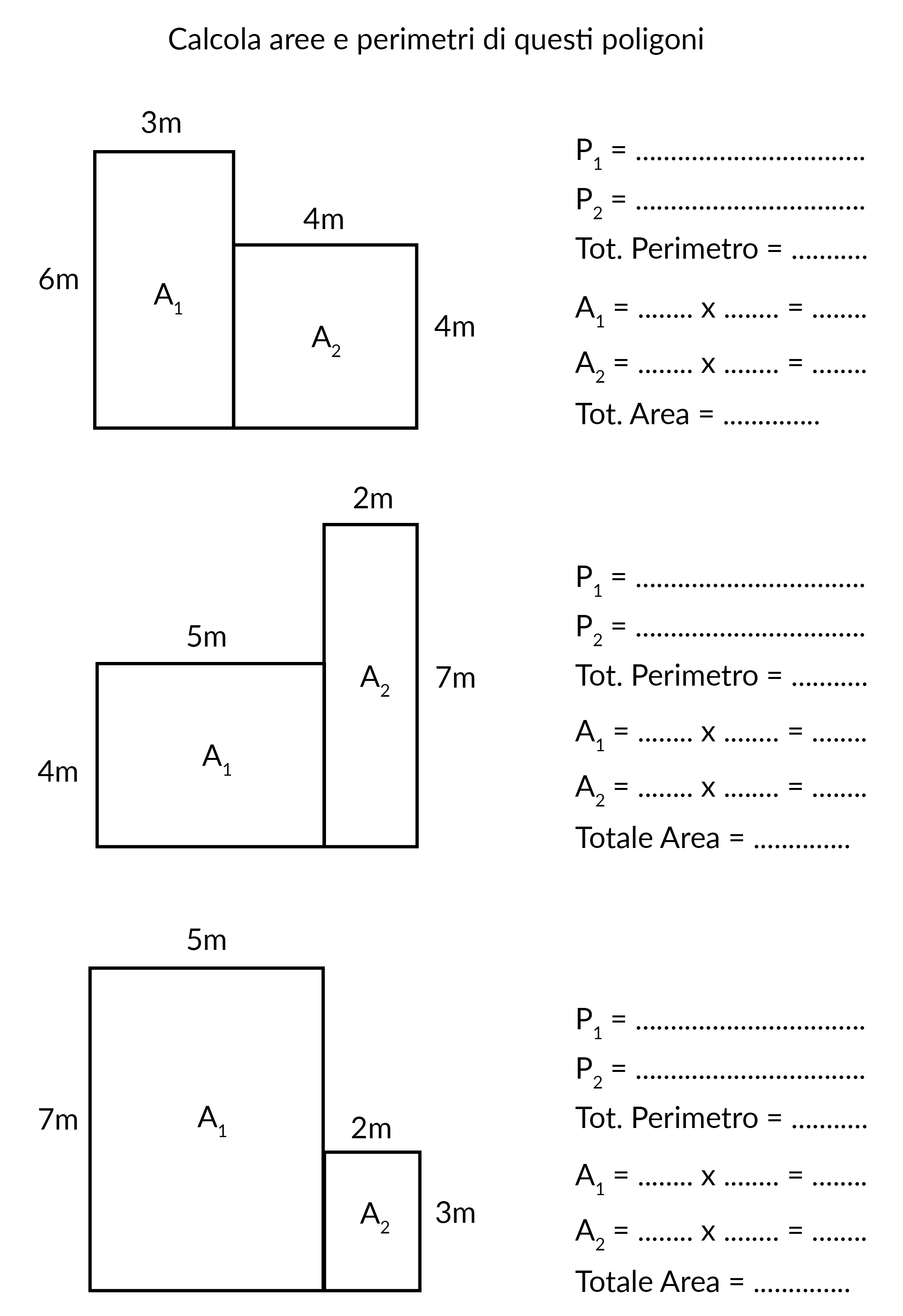 Quadrati e rettangoli: come calcolare area e perimetro