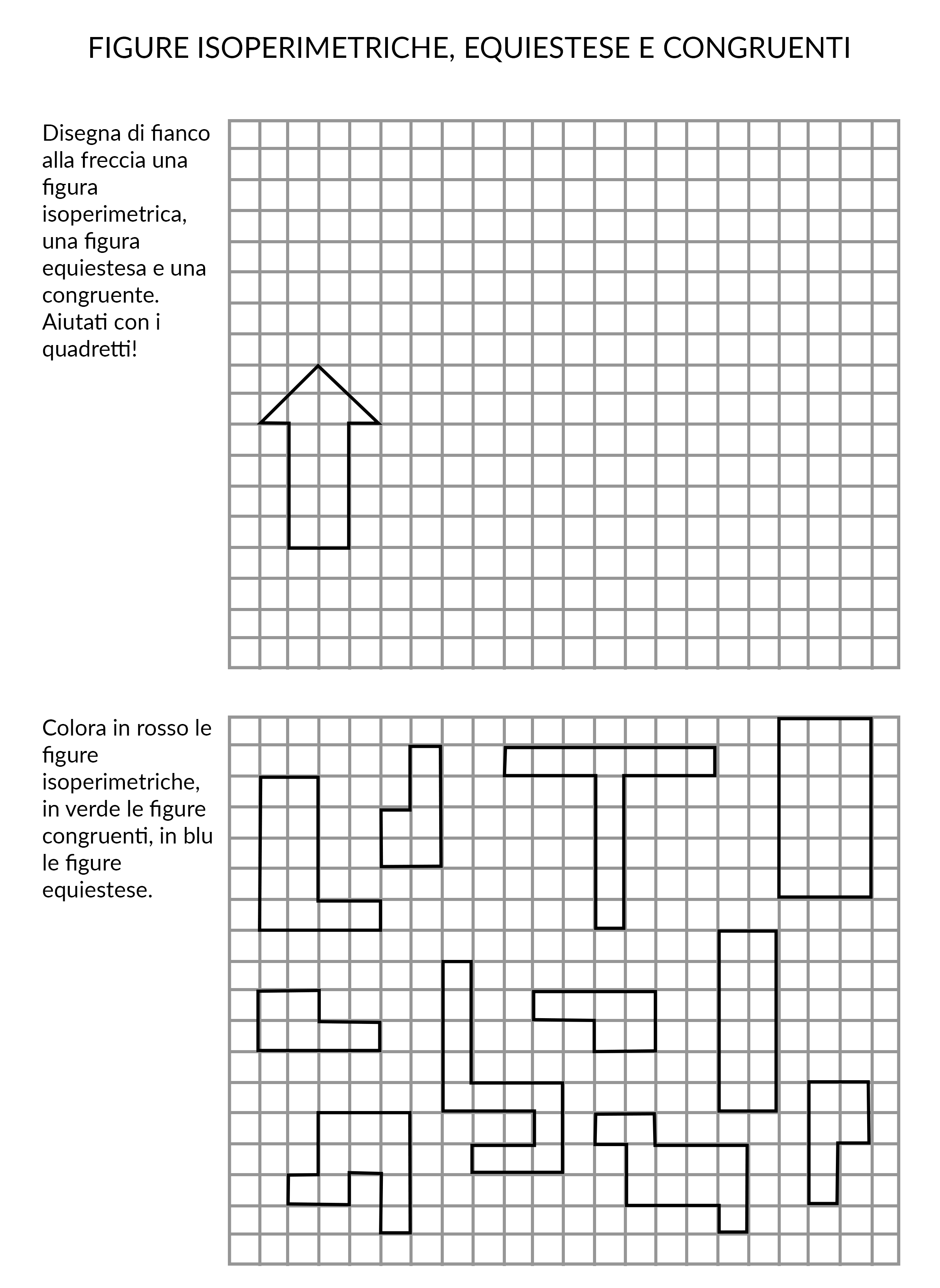 Figure geometriche: isoperimetriche, equiestese e congruenti