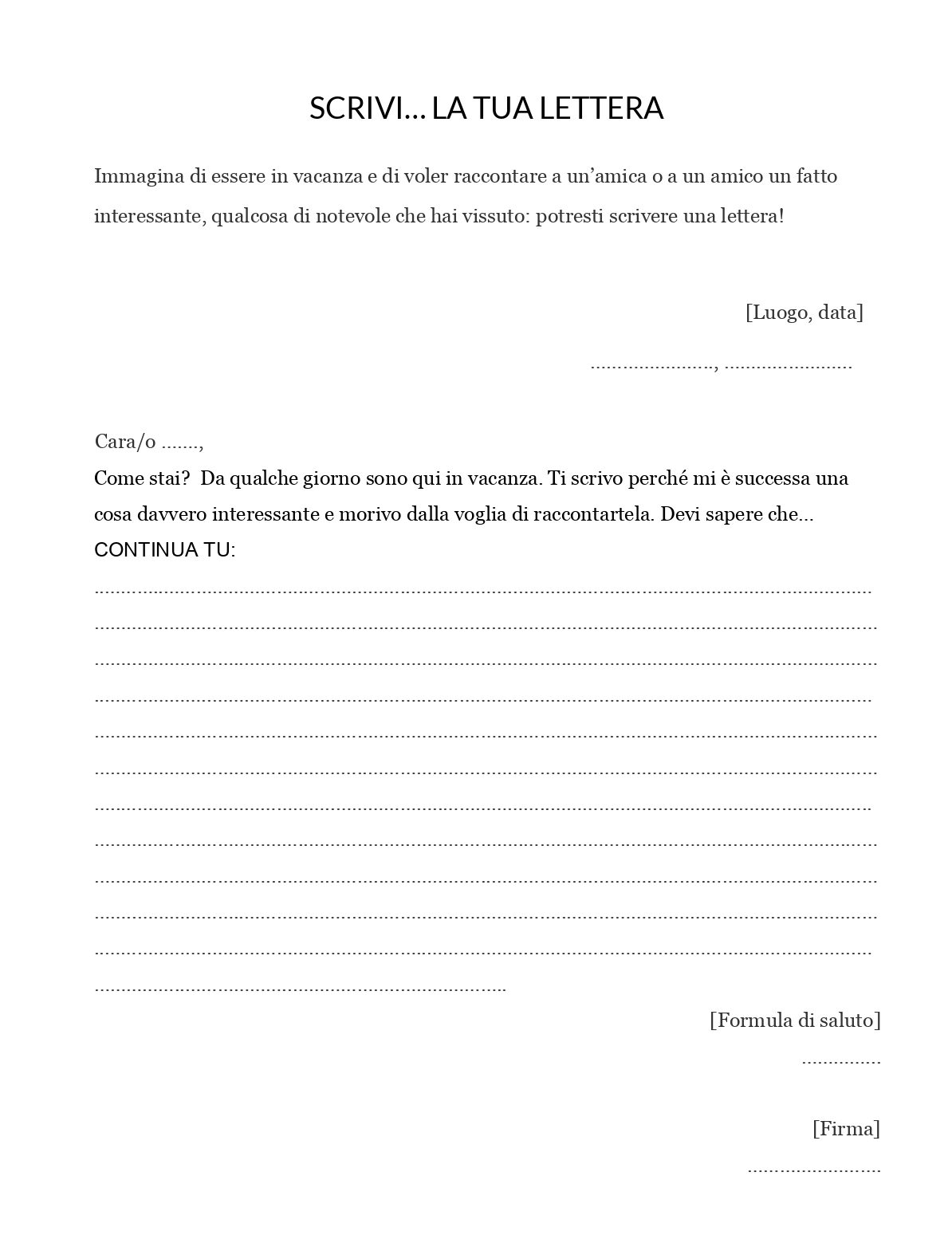 La lettera e l'e-mail: cosa sono e come si scrivono