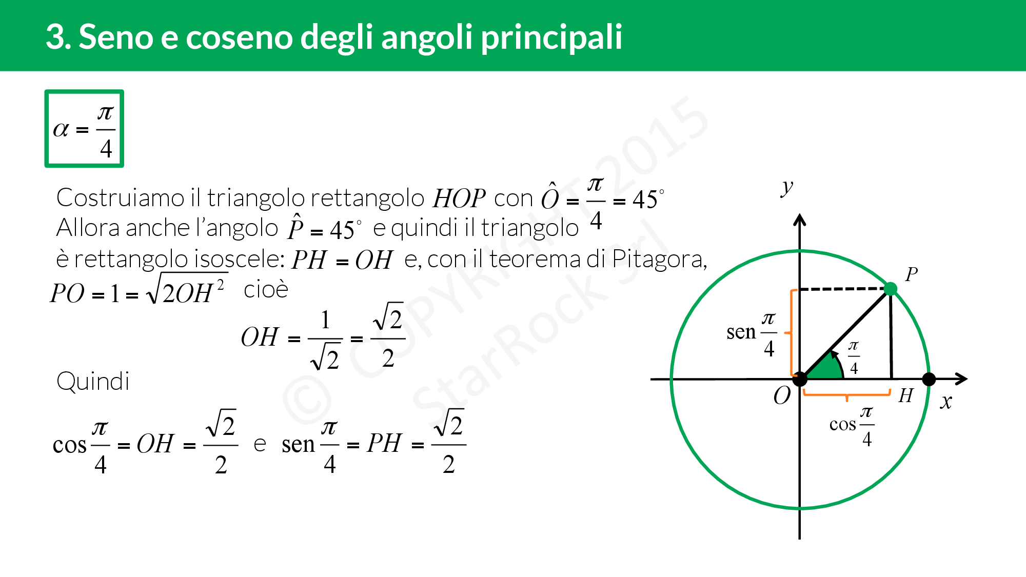 Geometria: seno e coseno degli angoli