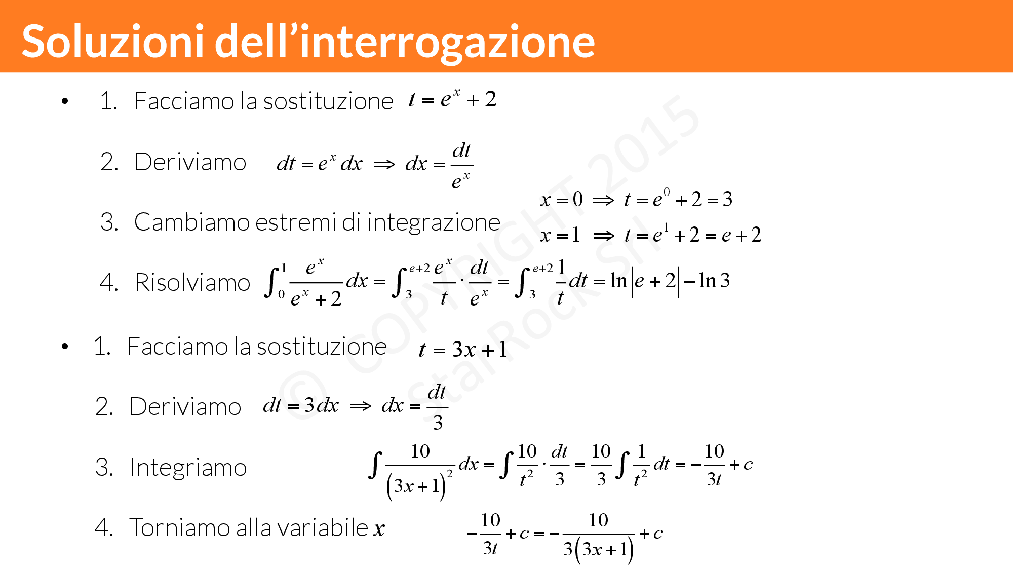 Integrazione per sostituzione di integrali: come farla
