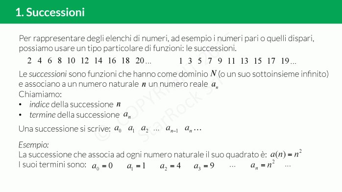 Successioni numeriche: definizione e proprietà