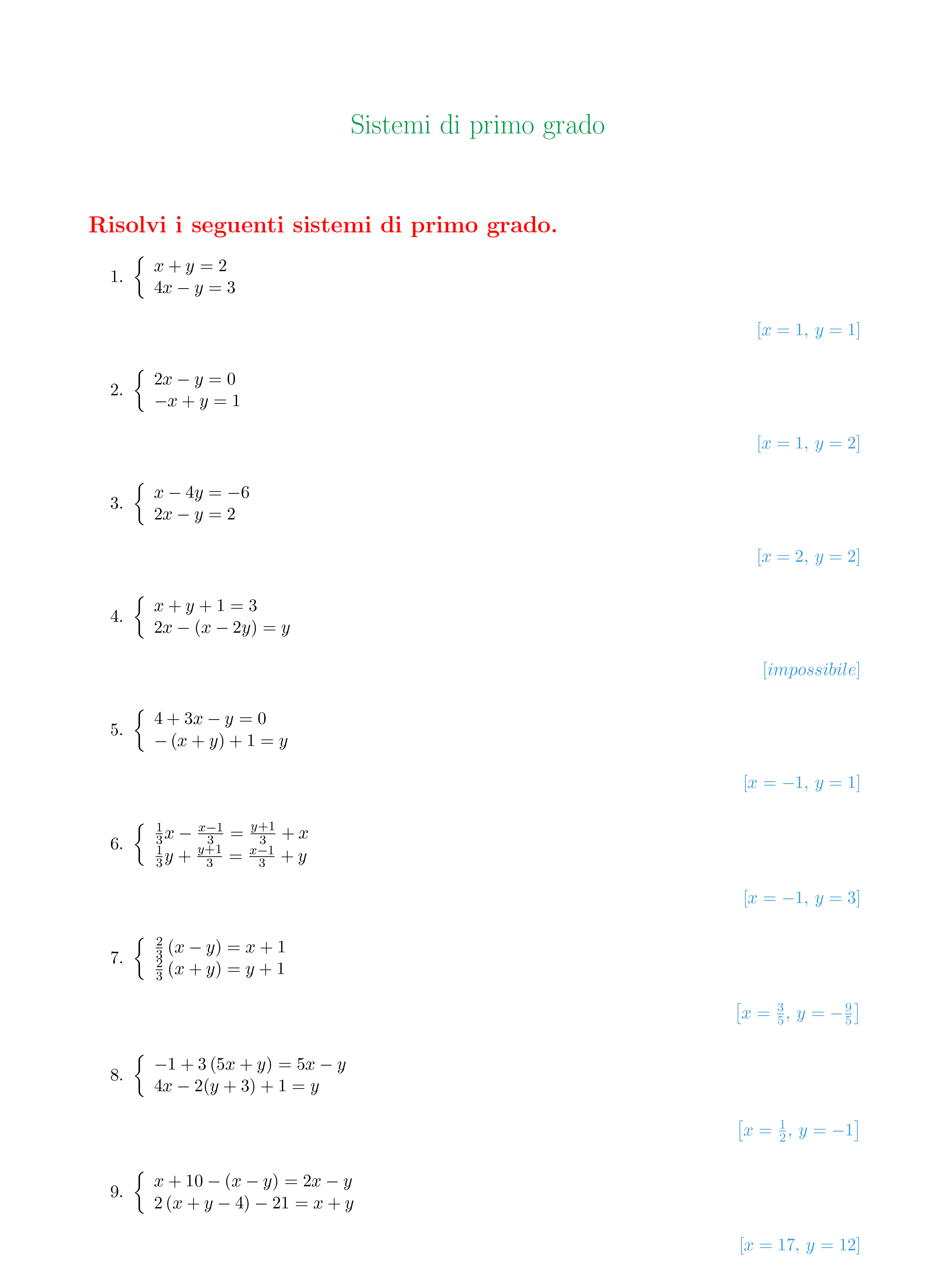 Sistemi lineari: cosa sono e come riconoscerli