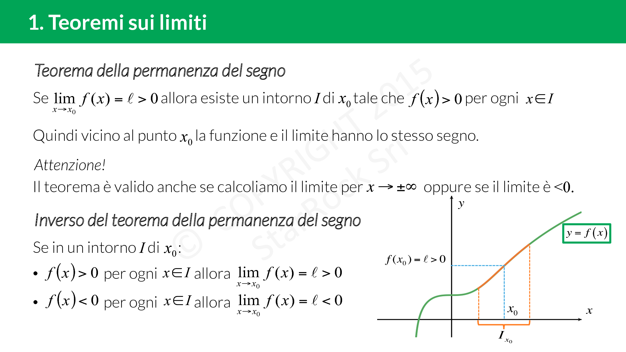 Teoremi di limiti, limiti notevoli, infiniti e infinitesimi