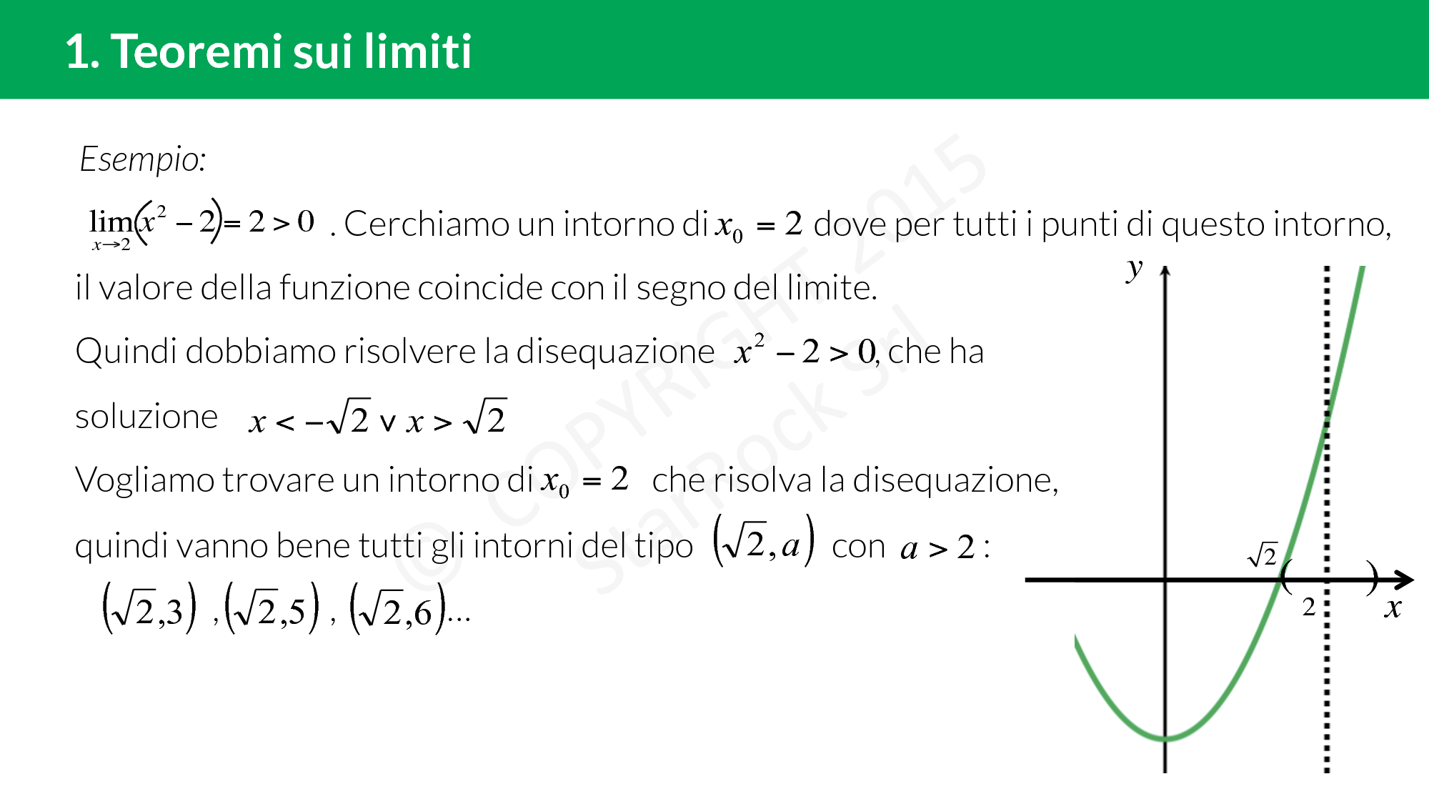 Teoremi di limiti, limiti notevoli, infiniti e infinitesimi